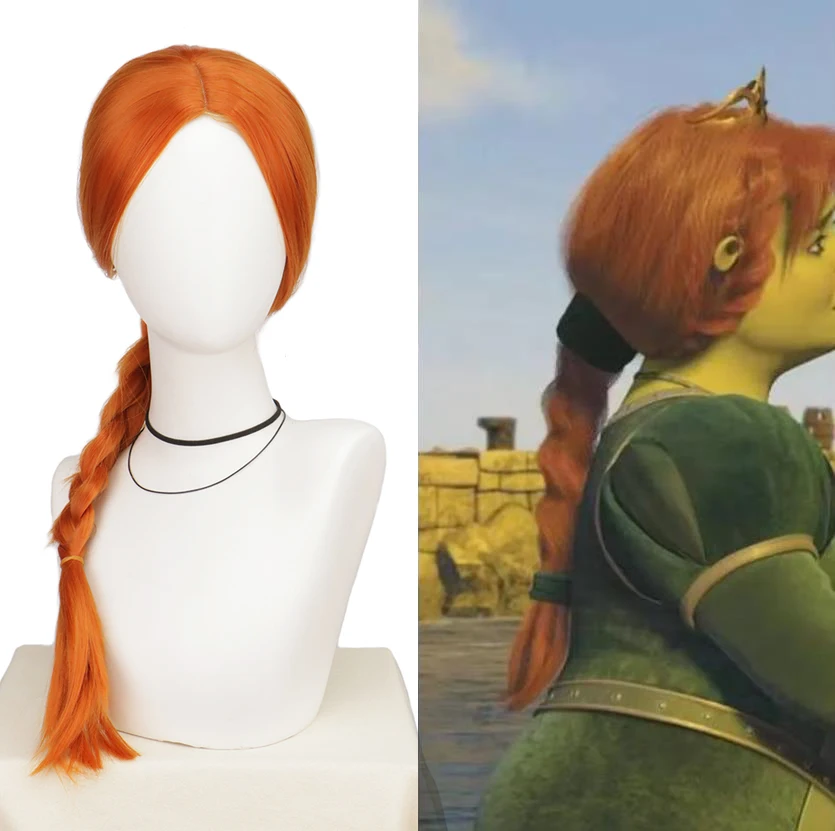 Anime Princess Fiona Yellow Synthetic Wigs Hair Shrek Cosplay Hairs ...