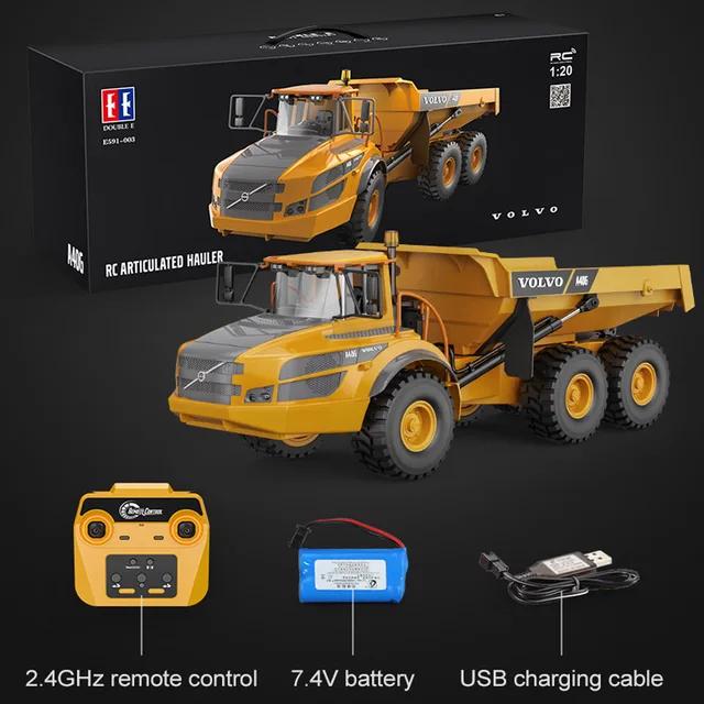 Double E 1:20 RC Truck Dumper 12CH 2.4G Radio Controlled Car Model Dump ...