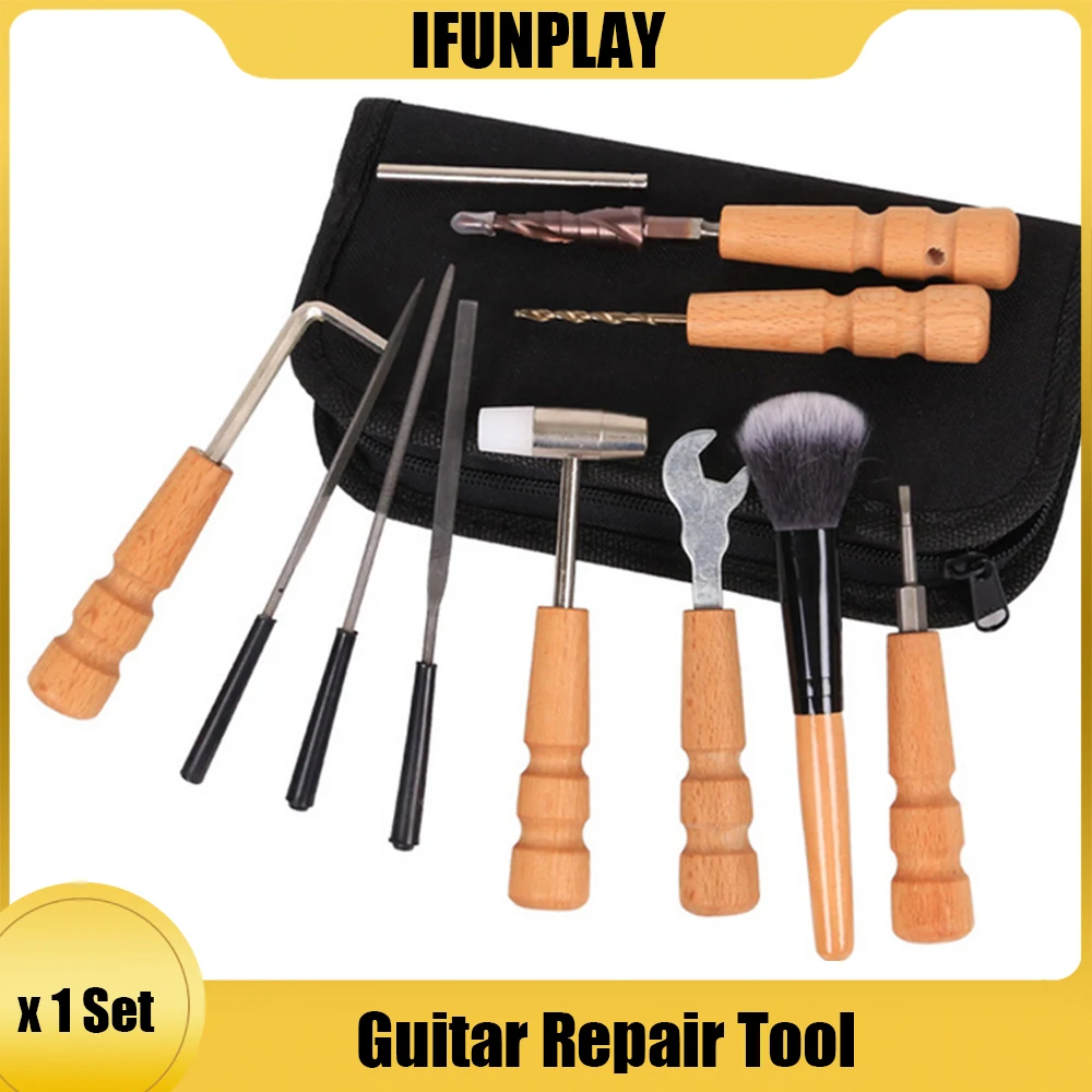 Acoustic Guitar Tools Bag Set Guitar Repair File Kit Nut Files Ruler ...