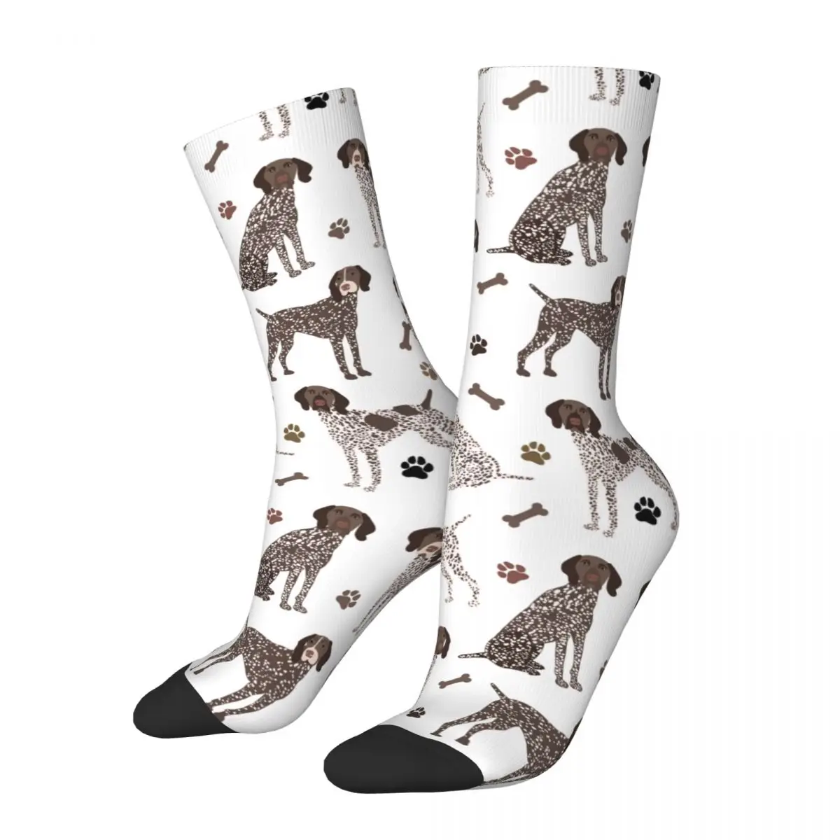 German Shorthaired Pointer Dog Bone And Paw Socks Men Women Fashion ...