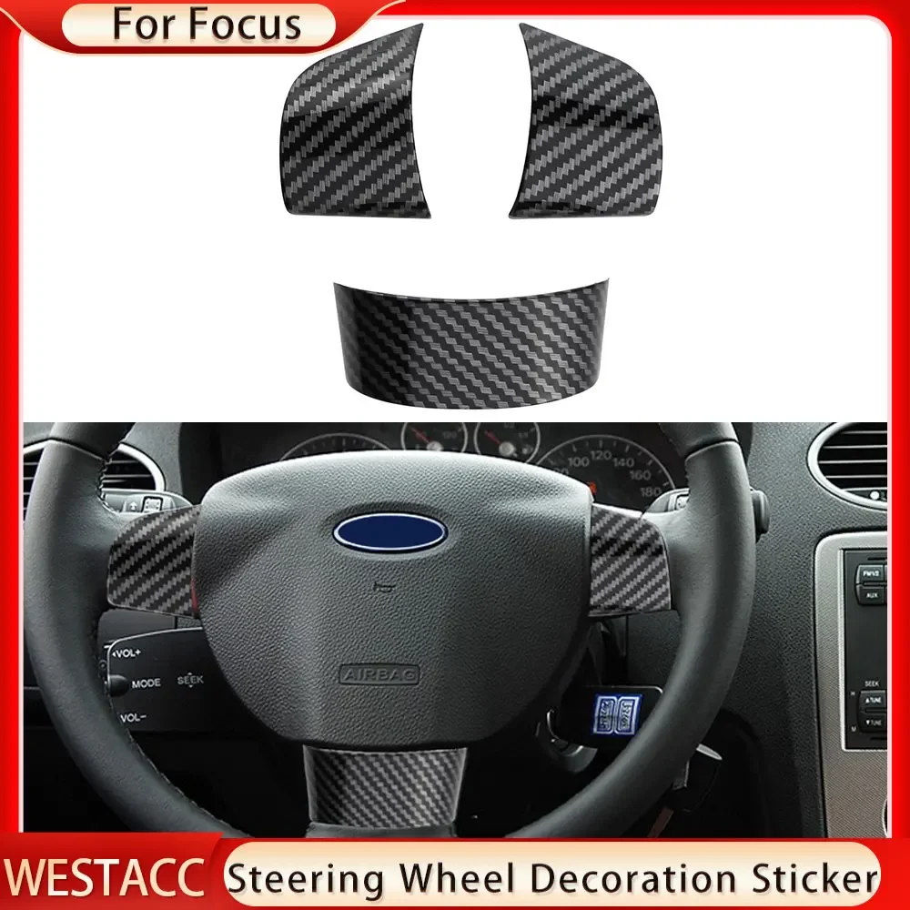 3Pcs-Carbon-Fiber-Car-Steering-Wheel-Panel-Cover-Trim-Decoration ...