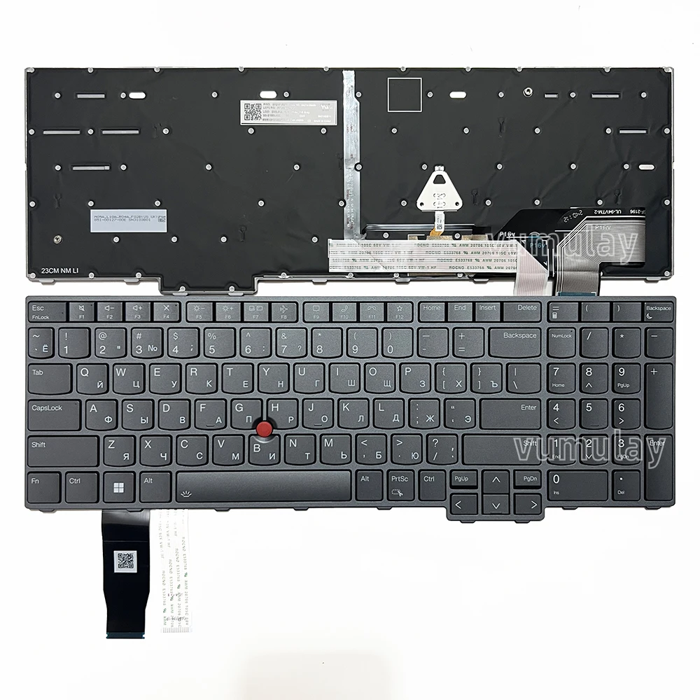 US/Russian Keyboard for Lenovo Thinkpad T16 Gen 1 GEN 2 21BV 21BW 21CH ...