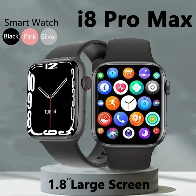 Smart-Watch-I8-Pro-Max-Answer-Call-Sport-Fitness-Tracker-Custom-Dial ...