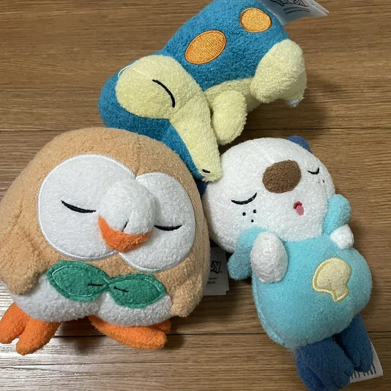 Pokemon Original Mini Sleep Pikachu Plush Toy Rowlet & Cyndaquil ...