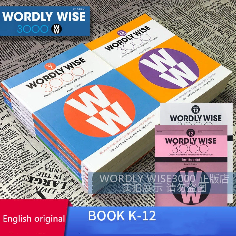 Hot Sale WORDLY WISE 3000 Book K-Book12 IELTS TOEFL English Word Vocabulary Expansion English ...