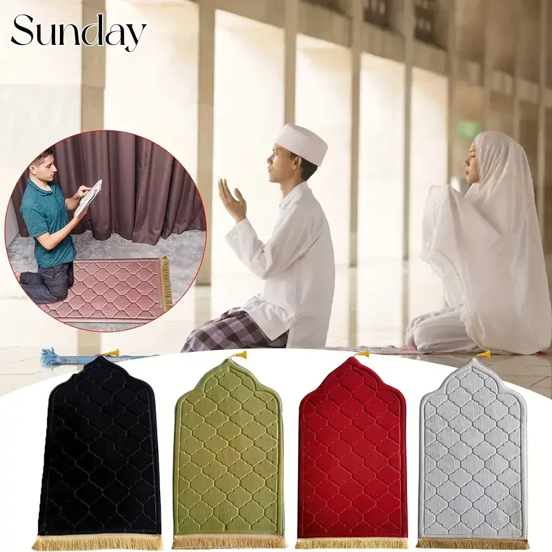 Ramadan-Worship-Mat-for-Muslim-Flannel-Embossing-Carpet-Islamic-Kneel ...