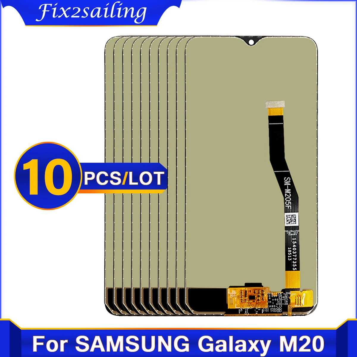 10 pçs testado tela lcd para samsung galaxy m20 2019 SM M205 m205f ...