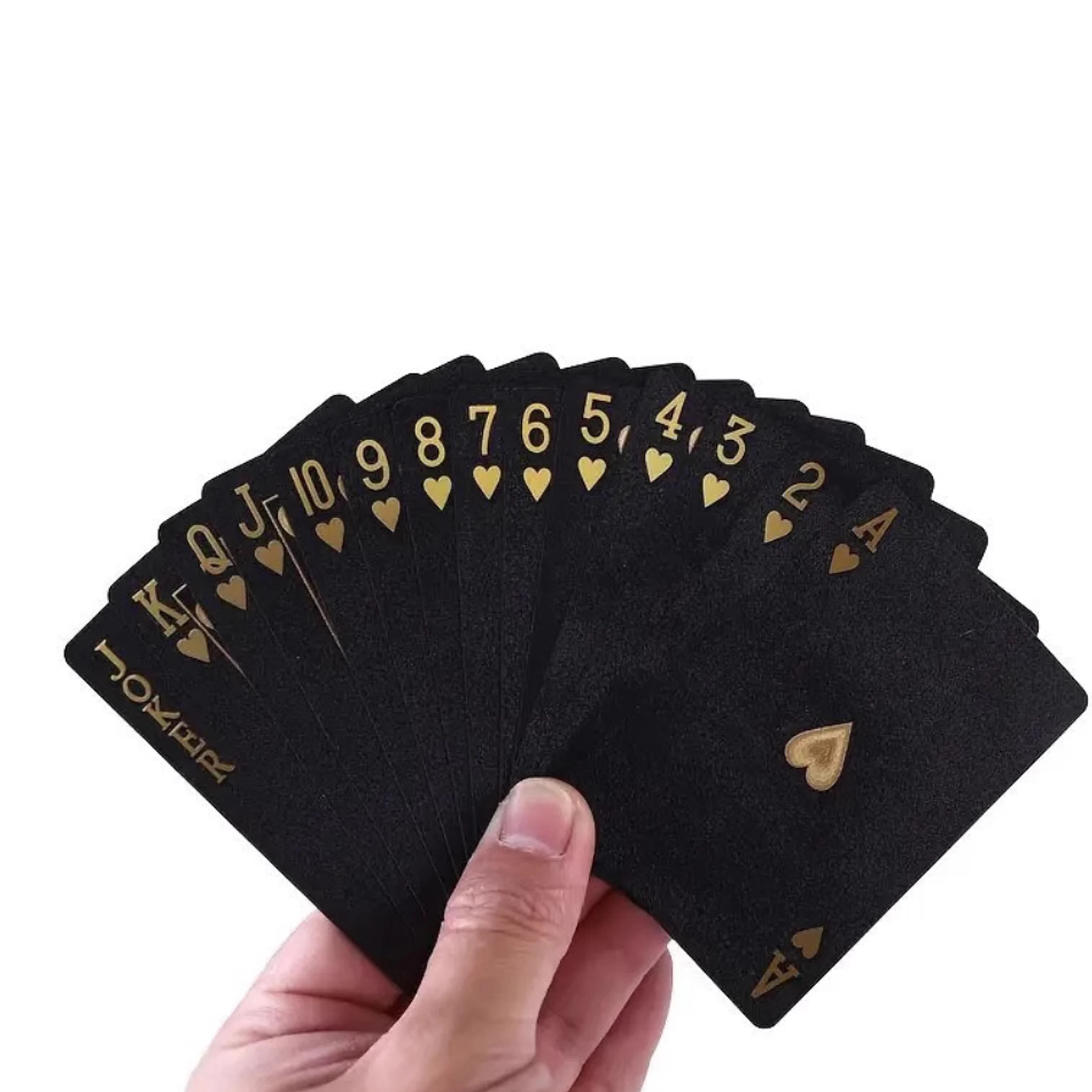 Poker PVC Plastic Poker Waterproof Creative Rich Gold Black Parker Card ...