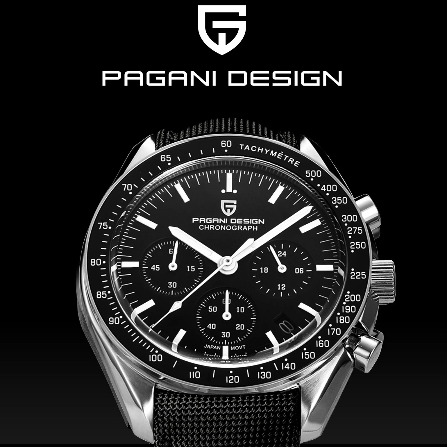 PAGANI DESIGN 1701 Moon Watches 2026 New Woven Strap Luxury Quartz ...