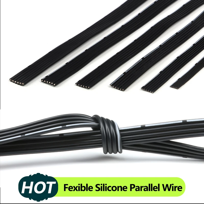 2P-3P-4P-5P-6P-8P-10P-12P-14P-Multi-core-Parallel-Silicone-Wire-30AWG ...
