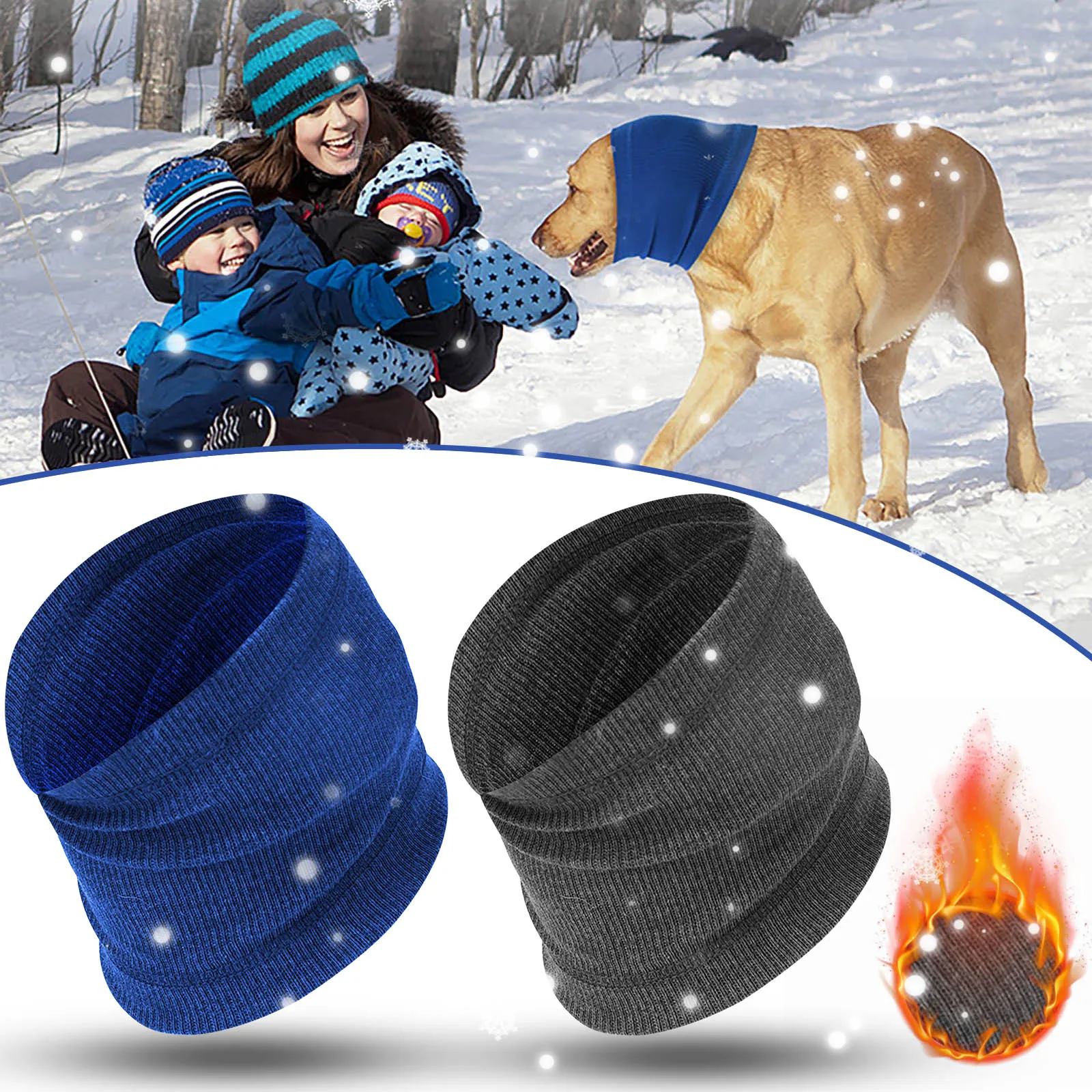 Dog Snood Pet Dog Earmuff Dog Neck And Ears Warmer Dog Ear Wrap Dog ...
