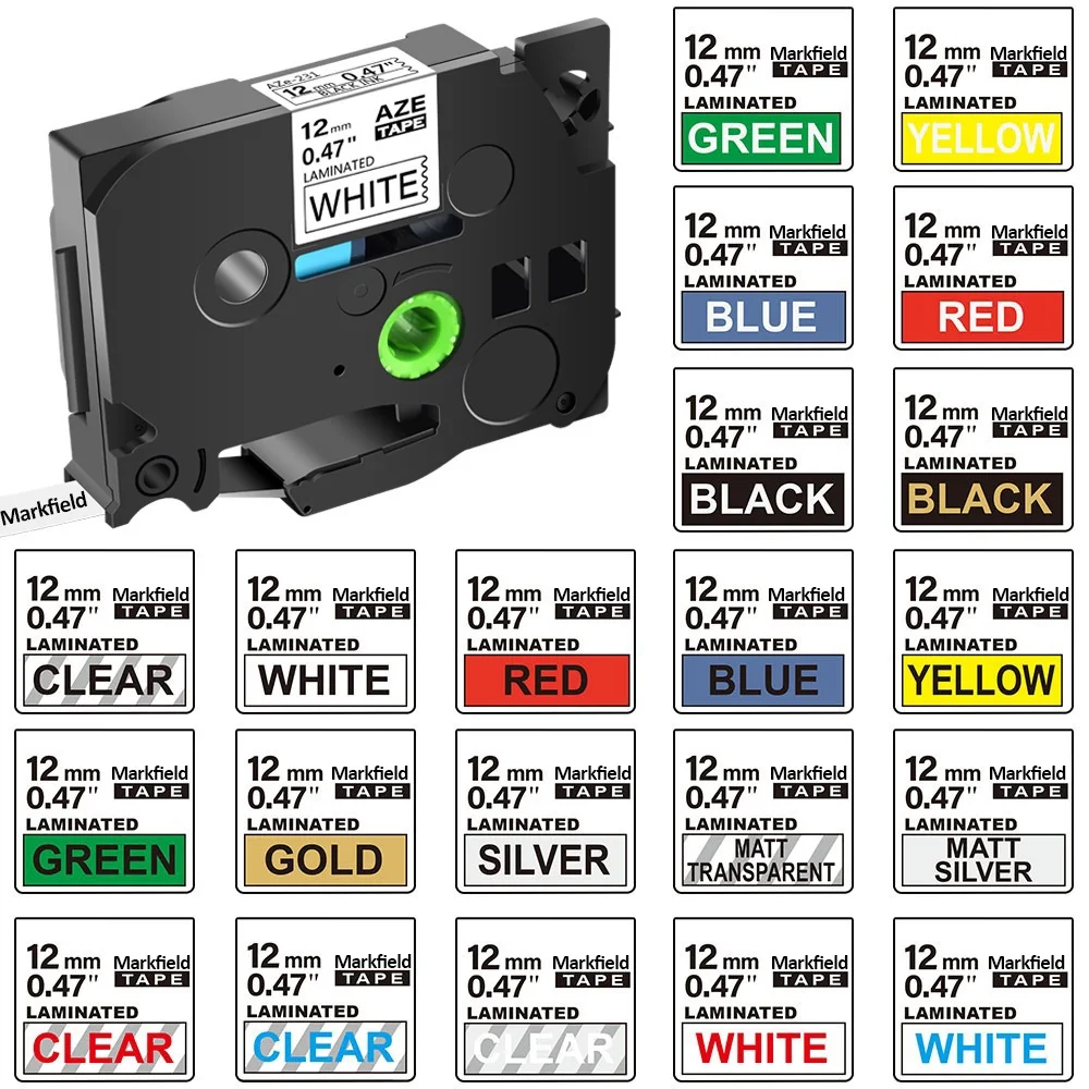 12mm-Compatiblefor-Brother-P-touch-Label-Maker-Tape-for-tze-231-631-131 ...