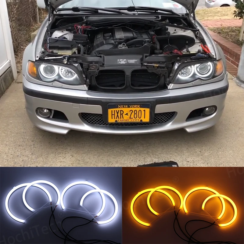 Hight-Quality-LED-Angel-Eyes-Kit-White-Halo-Ring-for-BMW-3-series-E46 ...