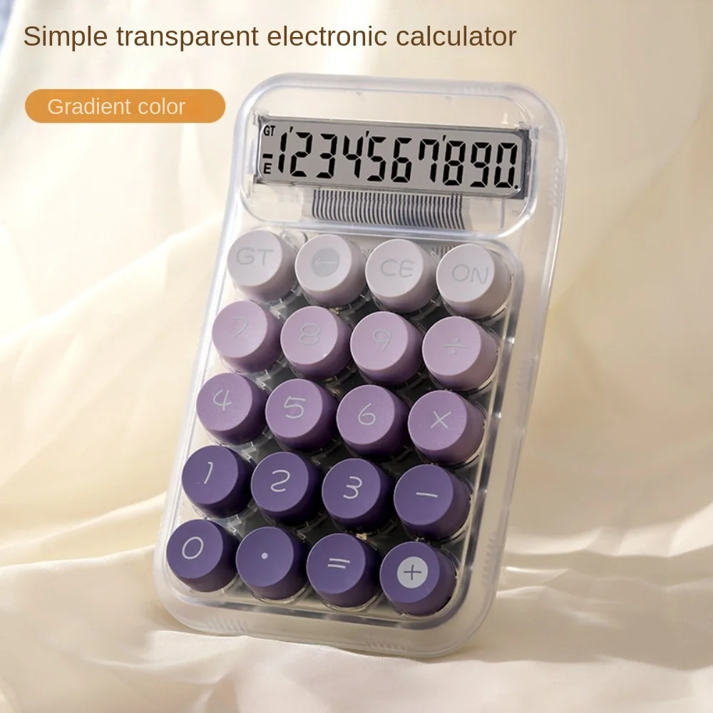 10-Digits-Display-Transparent-Electronic-Calculator-Portable-Creative ...