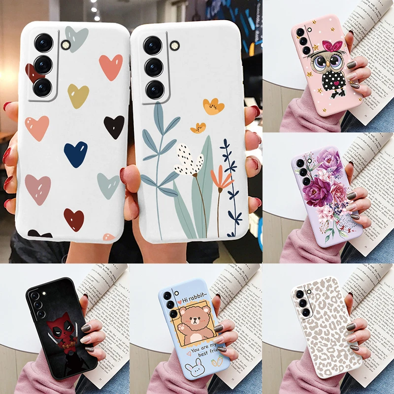 Case For Samsung Galaxy S22 S 22 Plus Ultra Phone Cover Cute Cartoon Candy Painted Soft TPU ...