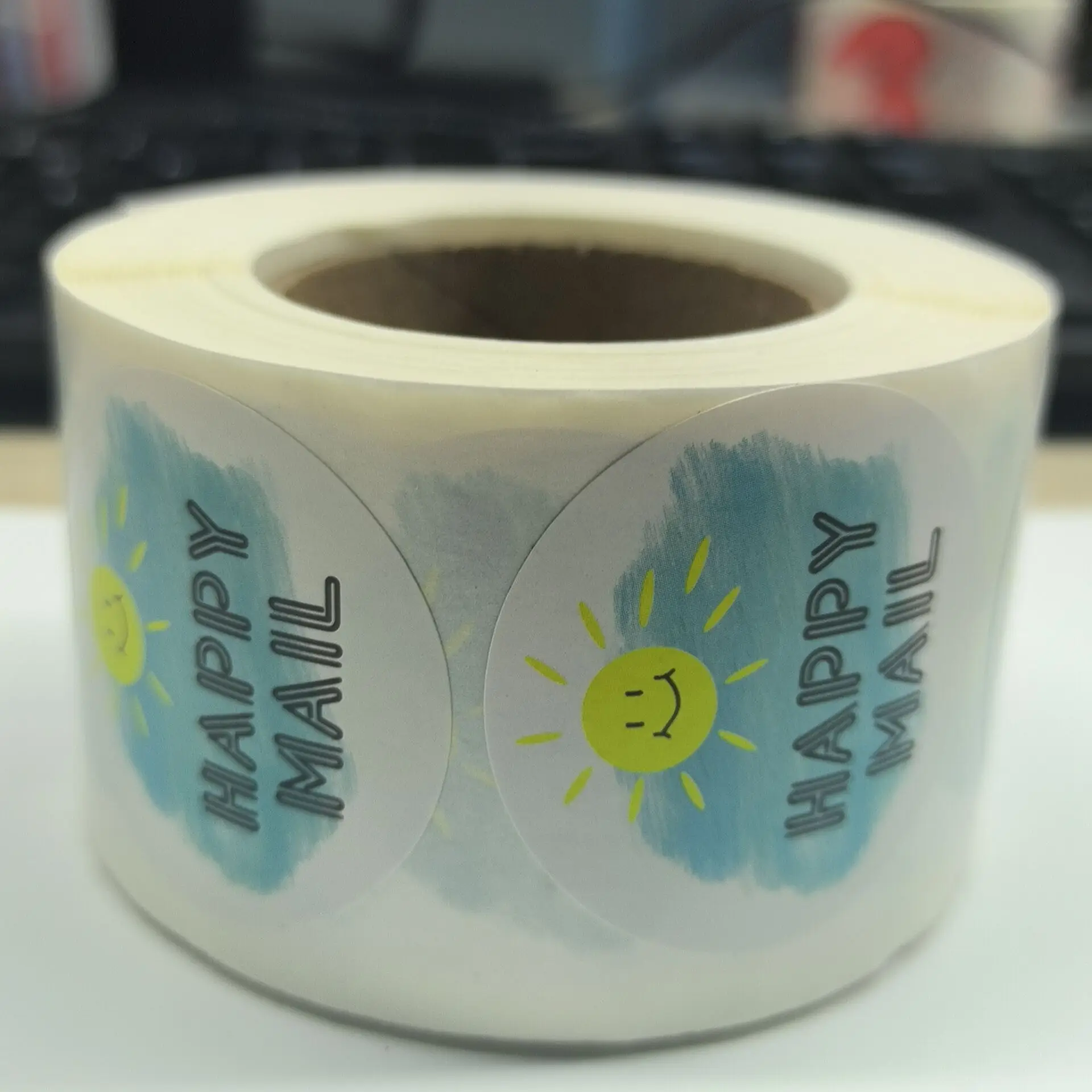 1-5-inch-Happy-Email-Sticker-Round-Decorative-Sealed-Label-Suitable-for ...