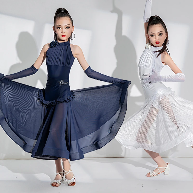 New-Ballroom-Dance-Competition-Clothing-For-Girls-Sleeveless-Tops-Big ...