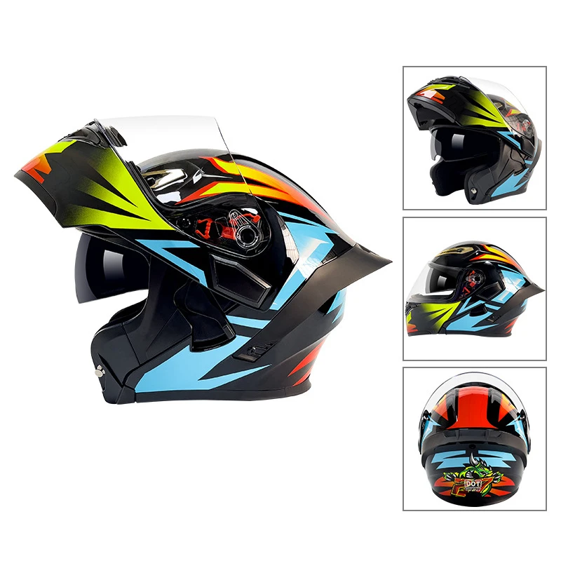 Motorcycle-Full-Helmet-Double-lens-Universal-Faceless-Helmet-For-Yamaha ...