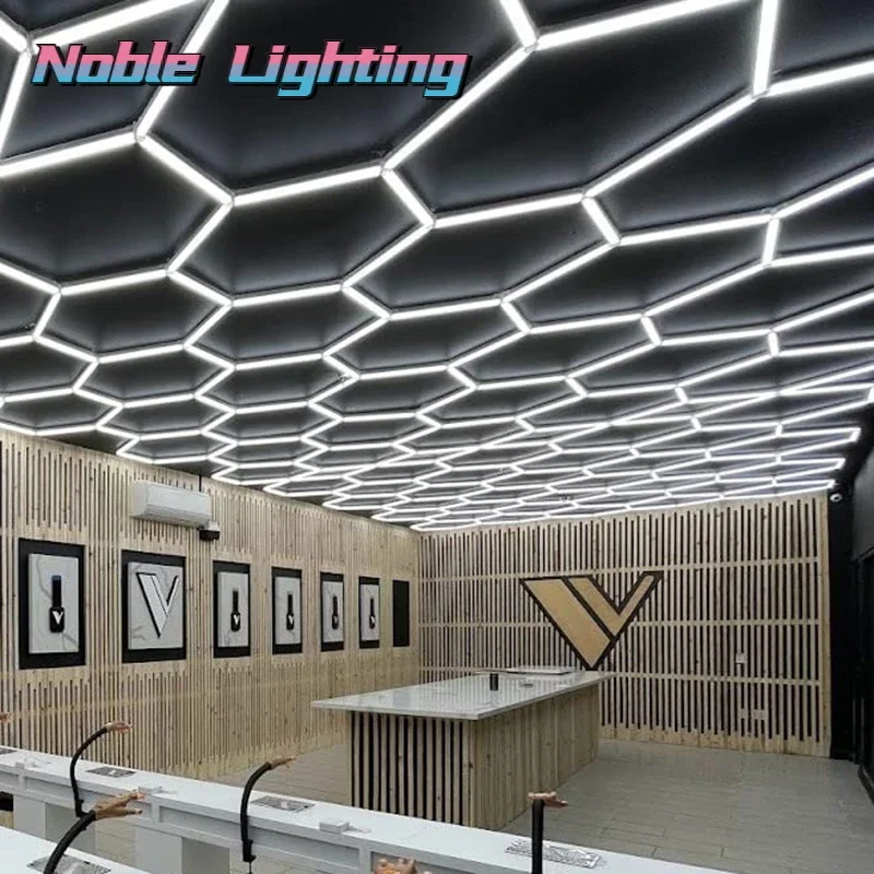 Luz-LED-de-techo-con-detalles-de-panal-de-abeja-luz-hexagonal ...