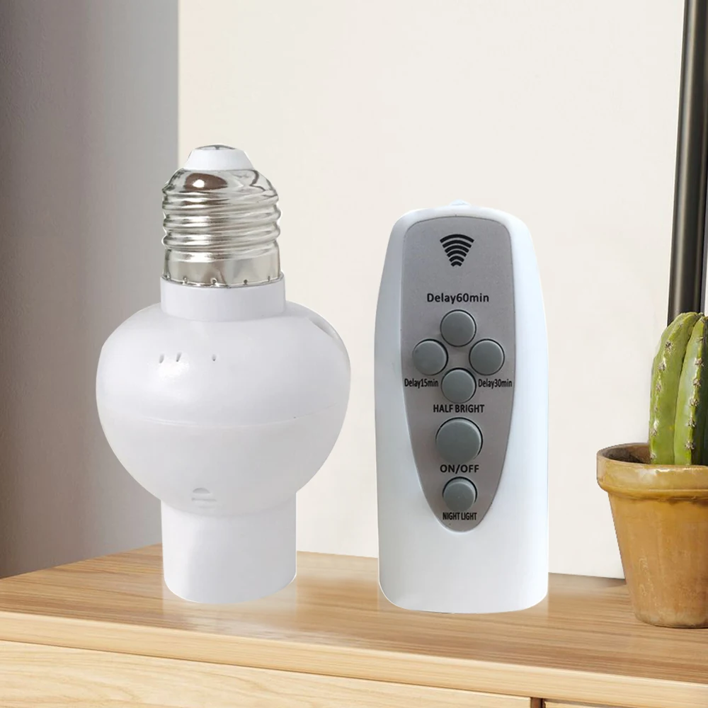 Remote-Control-Lamp-Head-Lampholders-E27-Screw-Socket-Home-Bedroom ...