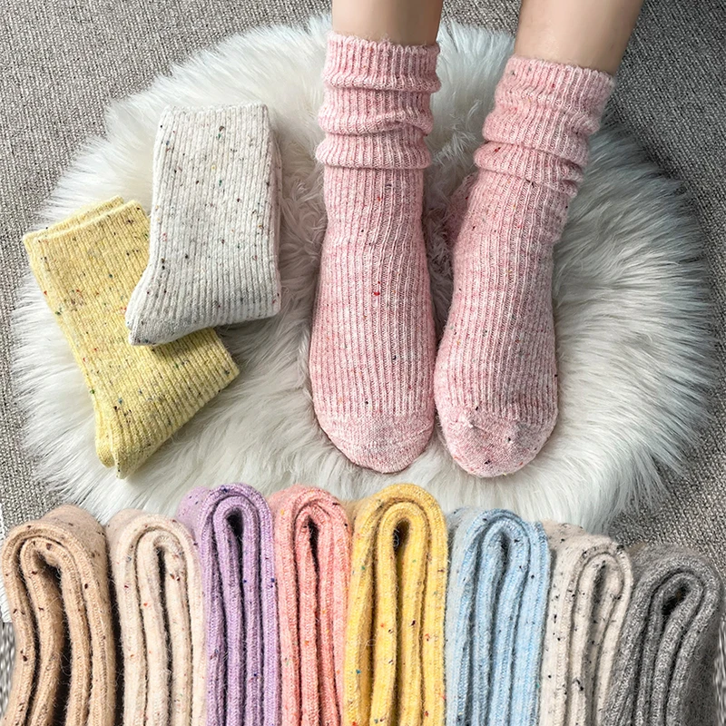 Winter Thicker Cashmere Wool Women Socks Casual Japanese INS Fashion ...