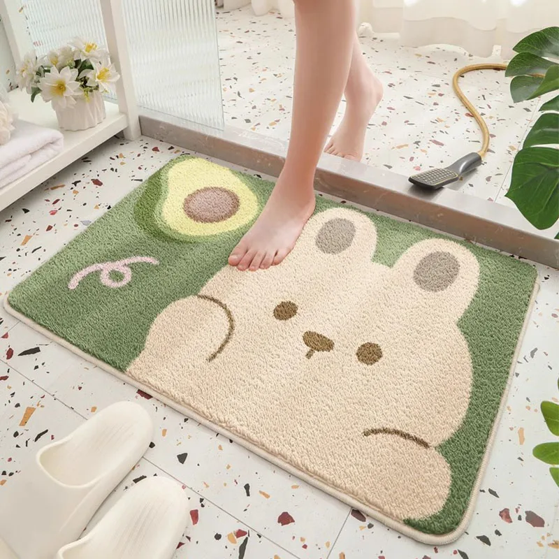 Non-Slip-Bathroom-Rugs-Mat-Cartoon-Fluffy-Super-Absorbent-Toilet-Rug ...