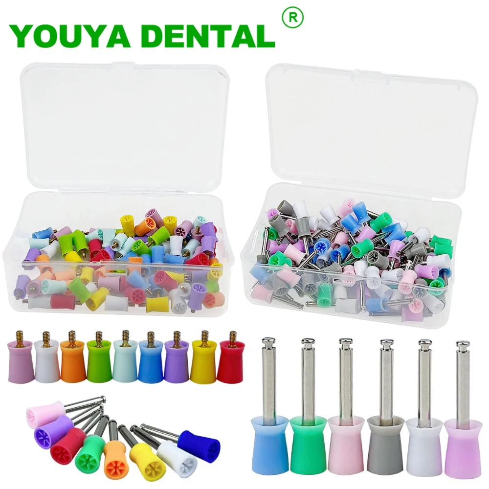 100pcs-Box-Dental-Polishing-Cup-Brush-Polisher-Polisher-Prophy-Cup-For ...