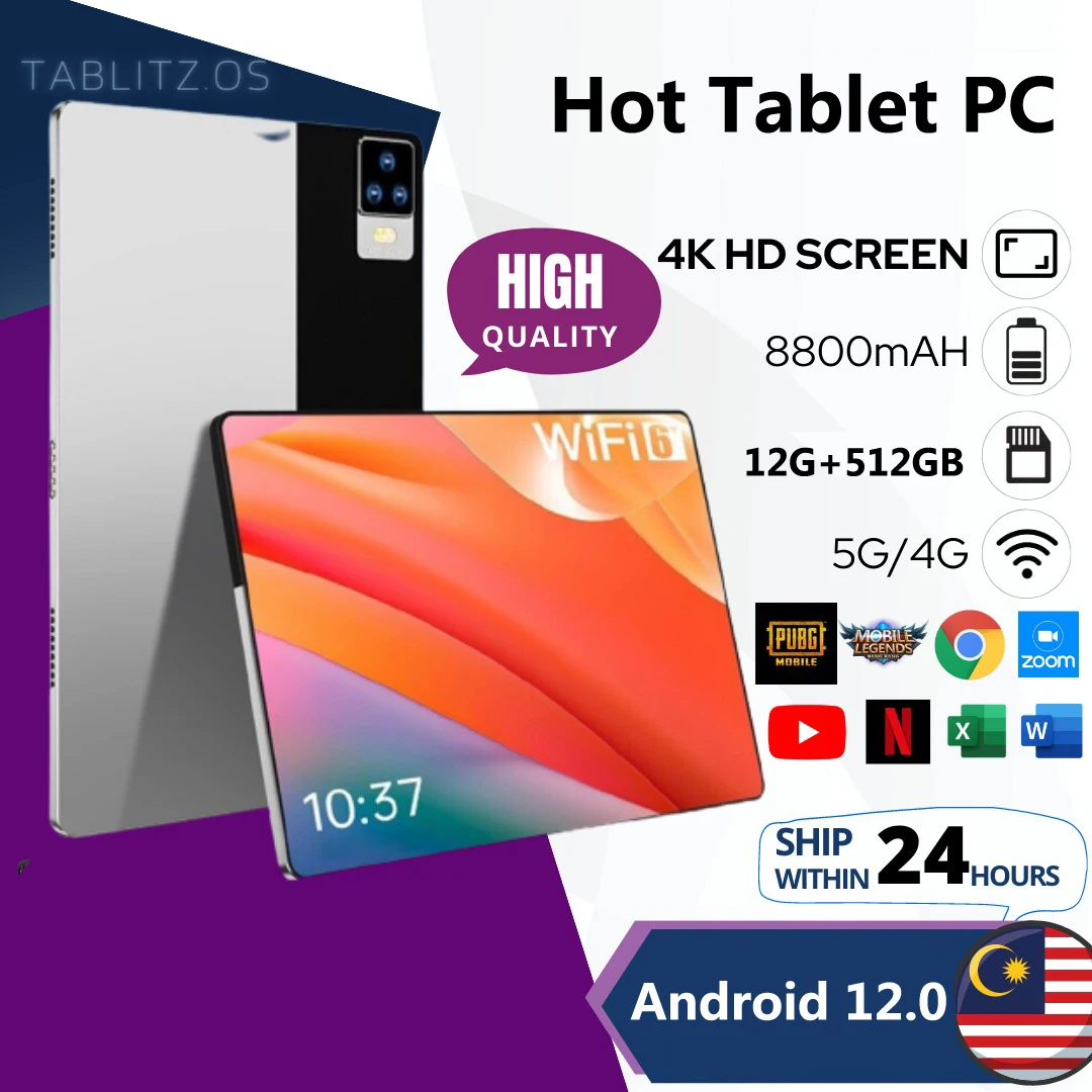 Tableta-PC-de-10-1-pulgadas-dispositivo-con-Android-12-0-12G-512GB ...