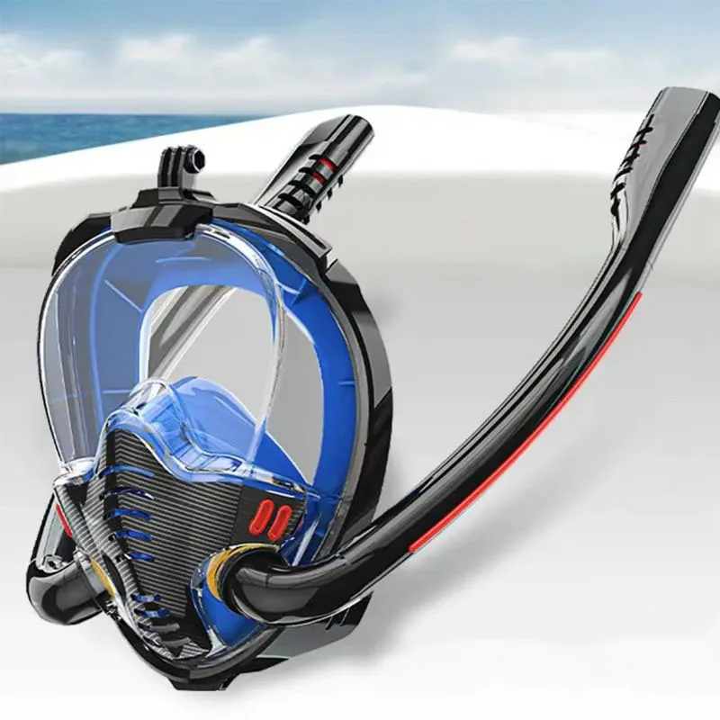 Diving Mask Scuba Double Snorkel Tube Full Face Anti-Fog Adult ...