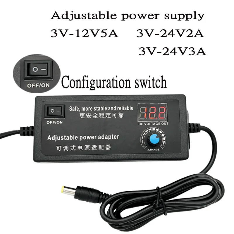 AC100V-240V-DC3-12V5A-3-24V2A-3A-adjustable-voltage-display-rotary ...