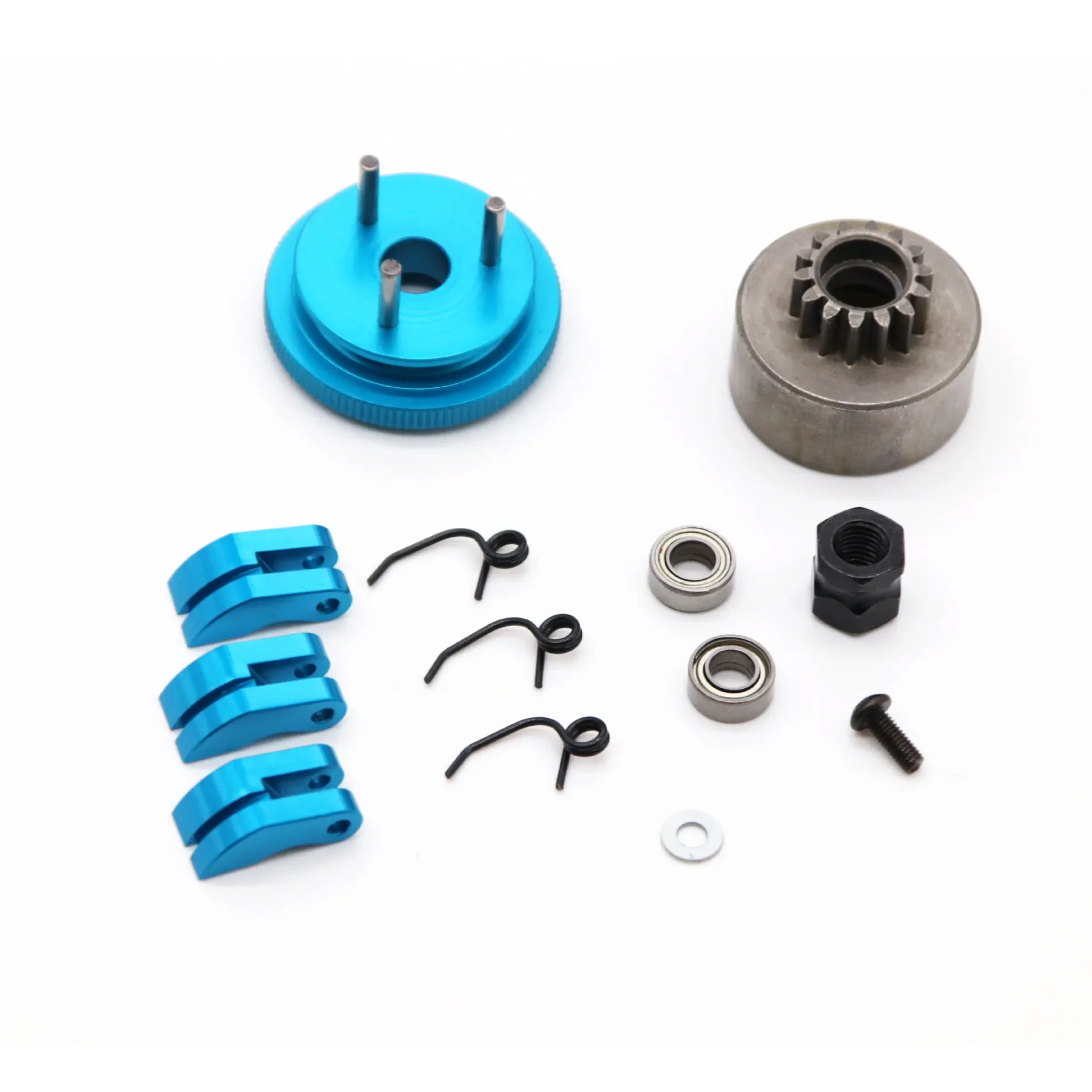 14T-Gear-Flywheel-Assembly-1-8-RC-Car-Bearing-Clutch-Bell-Shoes-Nut ...