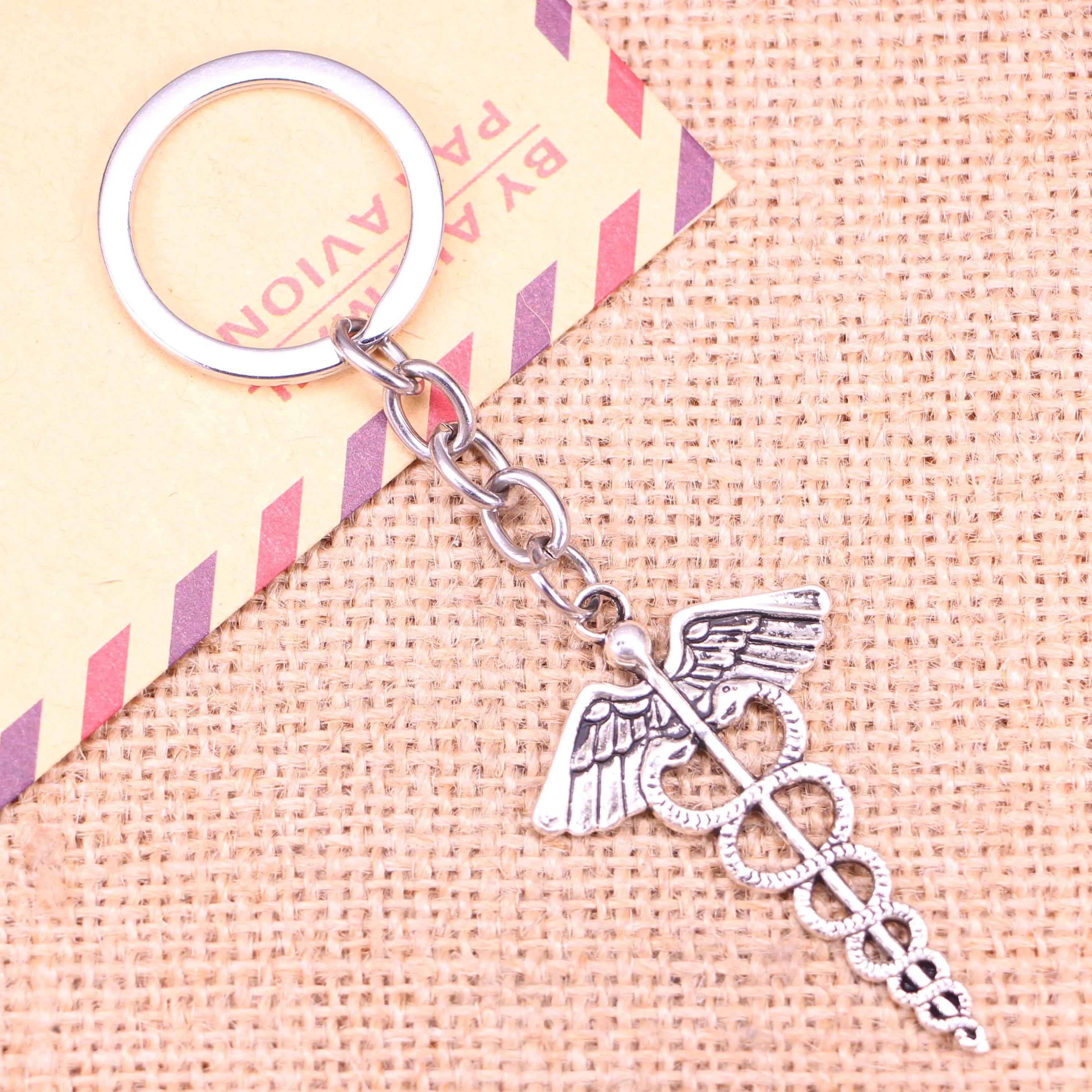 20pcs-New-Fashion-Keychain-49x30mm-Caduceus-Medicine-Symbol-Pendants ...