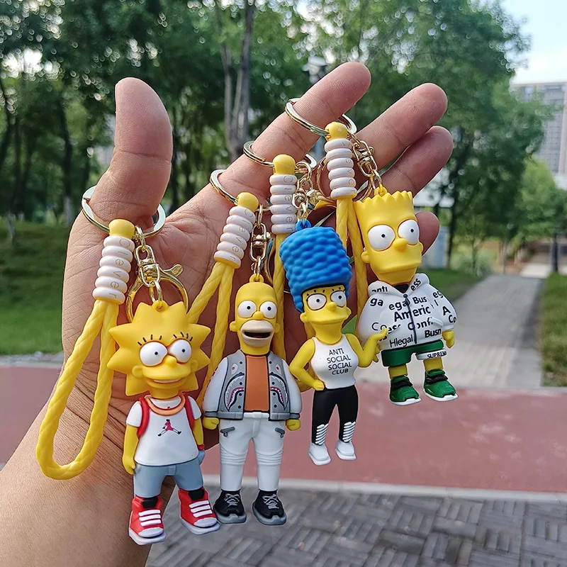 Simpson Cartoon Keychains | Simpsons Pendant Keychain | Figure Simpsons ...