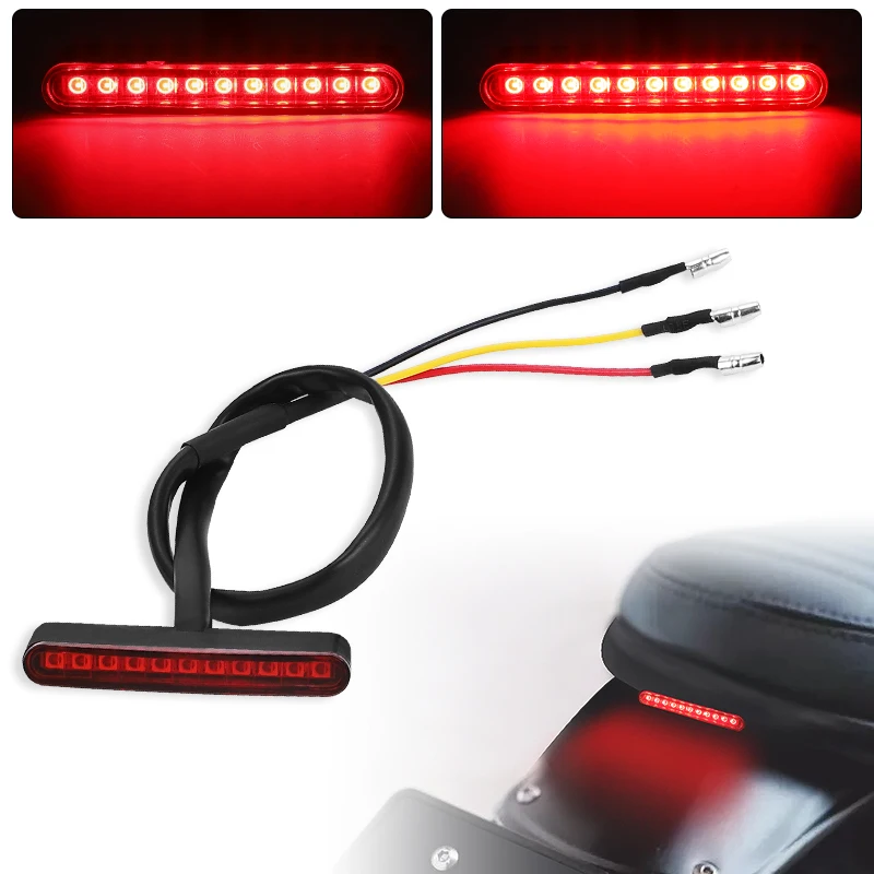 Motorcycle LED Tail Light Rear Brake Lamp Stop Warning Reverse Light ...