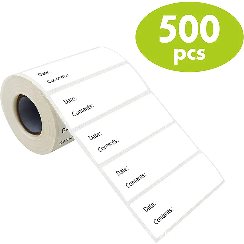 500Pcs Removable Freezer Food Labels Roll Resistant Water Oil Paper ...