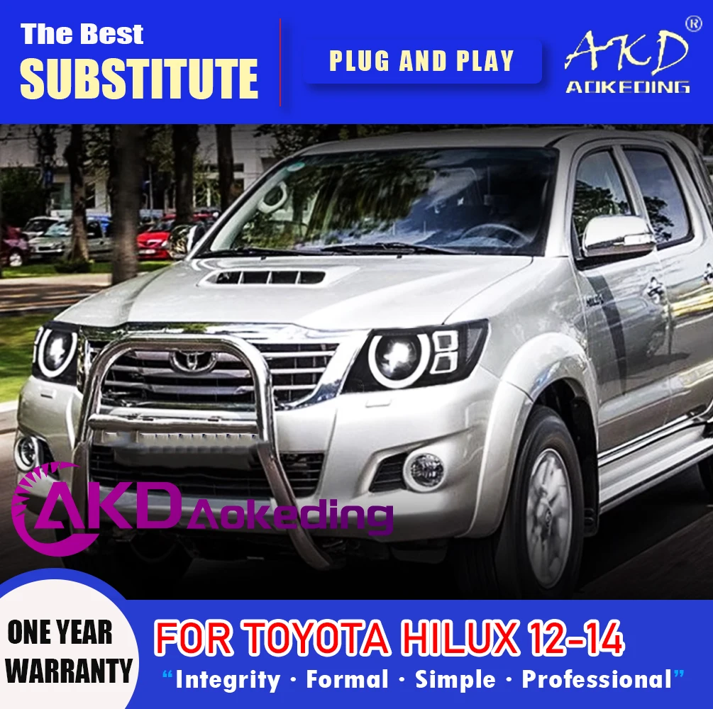 AKD Head Lamp for Toyota Hilux LED Headlight 2012-2014 Headlights Hilux ...