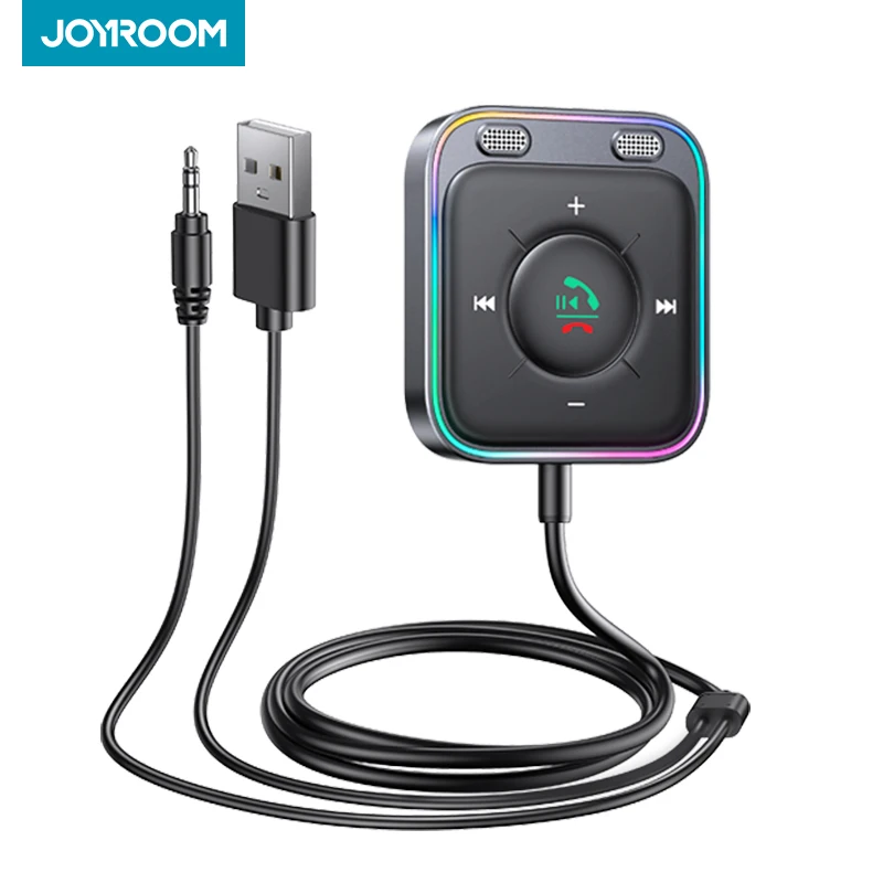 Joyroom-adaptador-Bluetooth-5-4-para-coche-receptor-inal-mbrico-AUX-con-doble-micr-fono ...