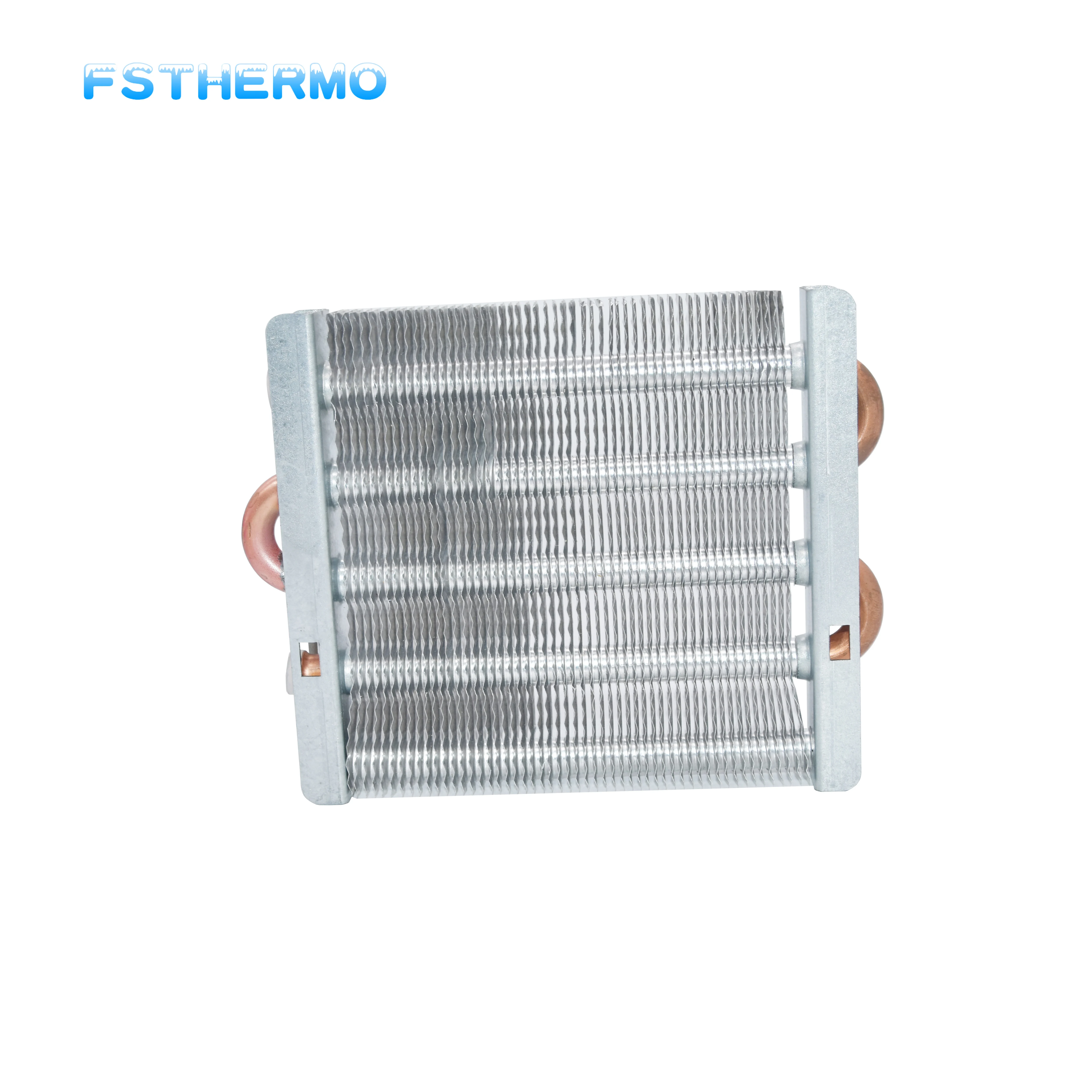 Aluminum fin copper tube radiator cold and heat exchanger freezer ...