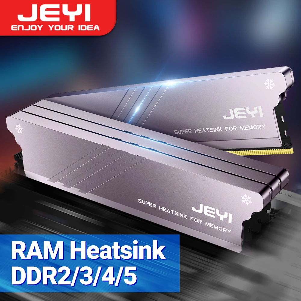 JEYI Memory RAM Heatsink With Thermal Pads, Desktop RAM Cooler DDR Radiation Dissipate for PC ...