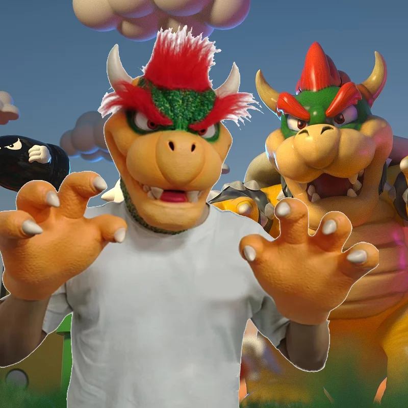 Super Mario Cosplay Toys Bowser Anime Halloween Party Masks Gloves ...