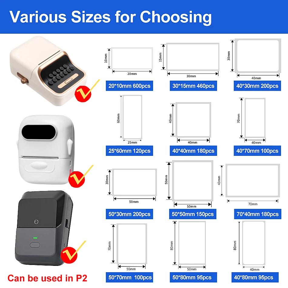 2inch-58mm-Thermal-Label-Printer-White-Paper-Sticker-20-70mm-Big-Round ...