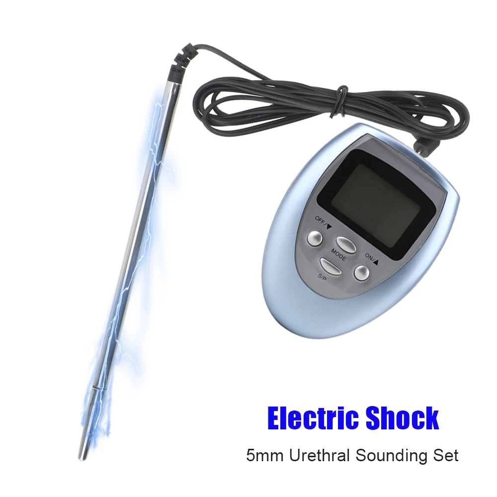 Electric-Shock-5mm-Urethral-Sounding-Penis-Plug-For-Men-Cock-Plugs ...