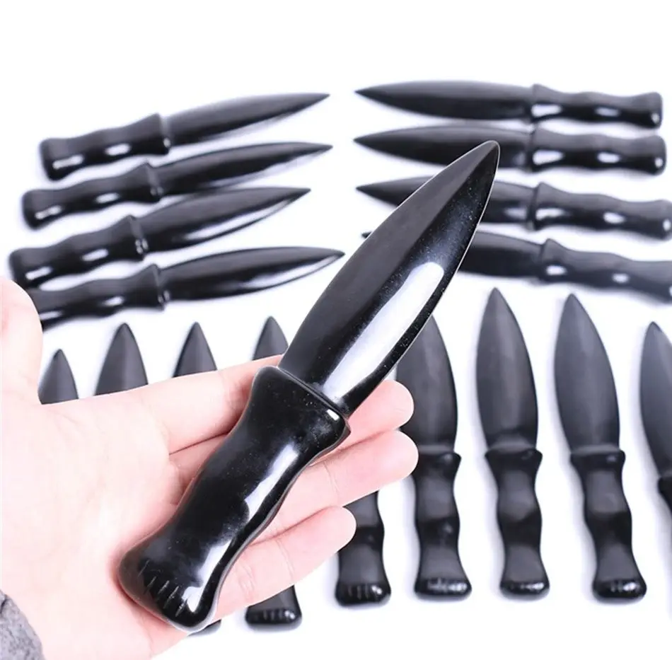Couteau à main en obsidienne naturelle pour hommes, Protection en ...