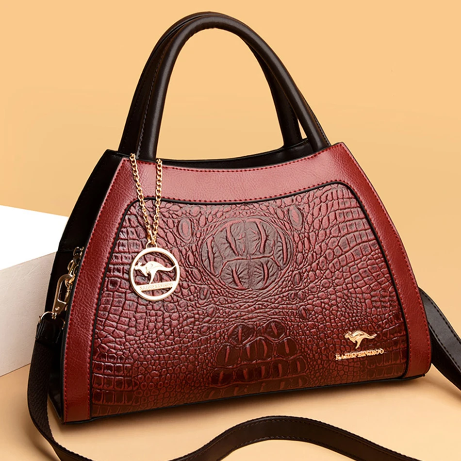 Vintage-Crocodile-Pattern-Handbags-Luxury-Women-Designer-Shoulder-Bag ...