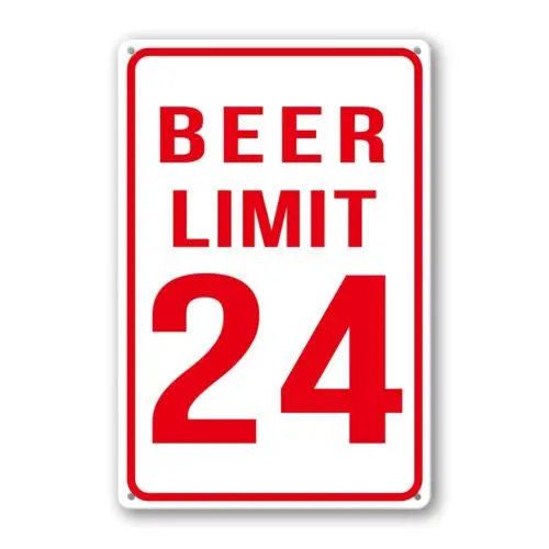 Man-Cave-Garage-Signs-For-Men-Beer-Limit-24-Sign-Bar-Signs-Funny-Metal ...