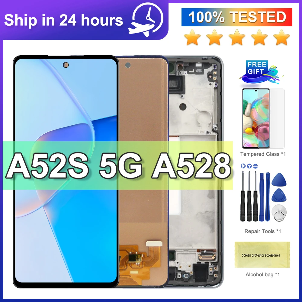 100% New A52s Display 6.5'' For Samsung Galaxy A52s 5g A528 A528b A528m A528b/ds Lcd Display ...