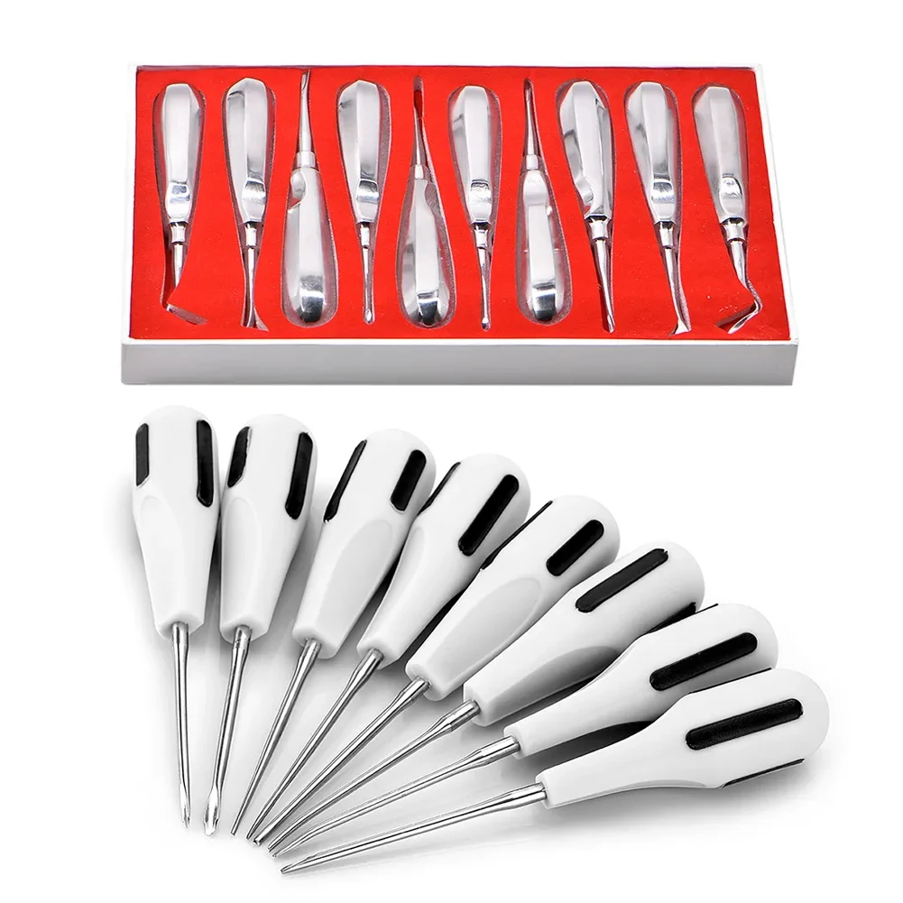 8-10-13Pcs-Dental-Root-Luxating-Lift-Elevator-Set-Stainless-Steel-Stump ...