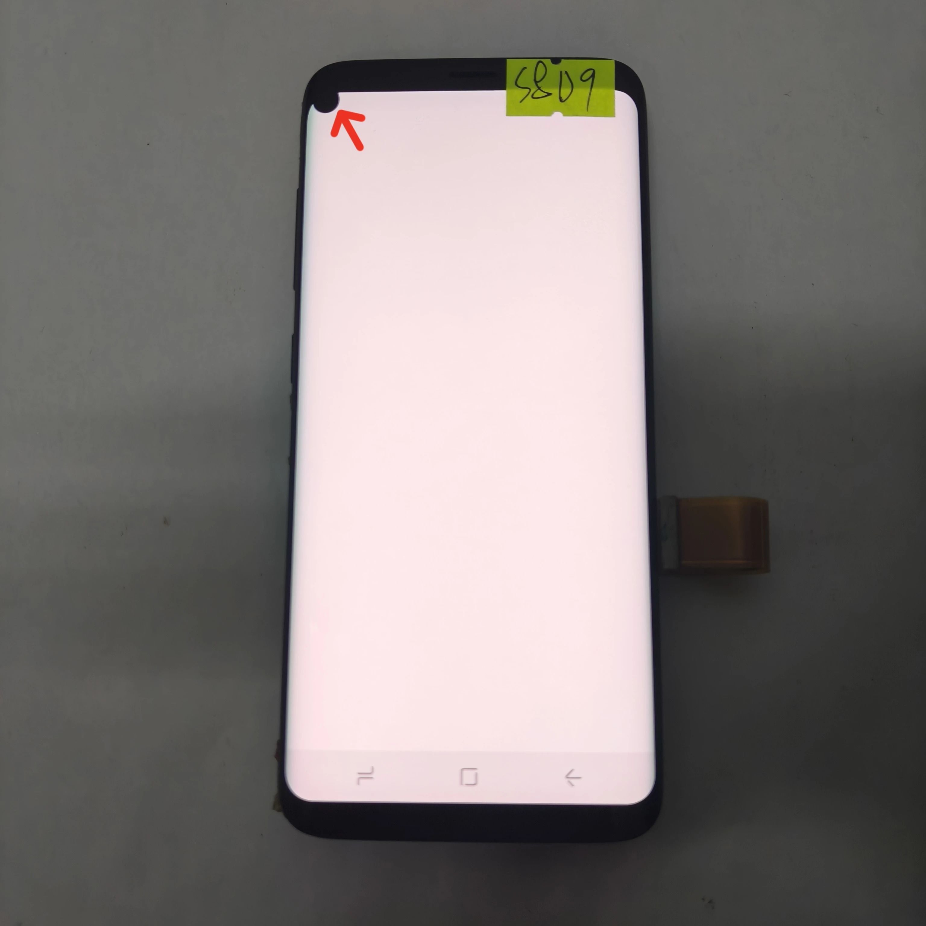LCD-display-combustion-shadow-black-dot-defect-series-Samsung-Galaxy-S8 ...