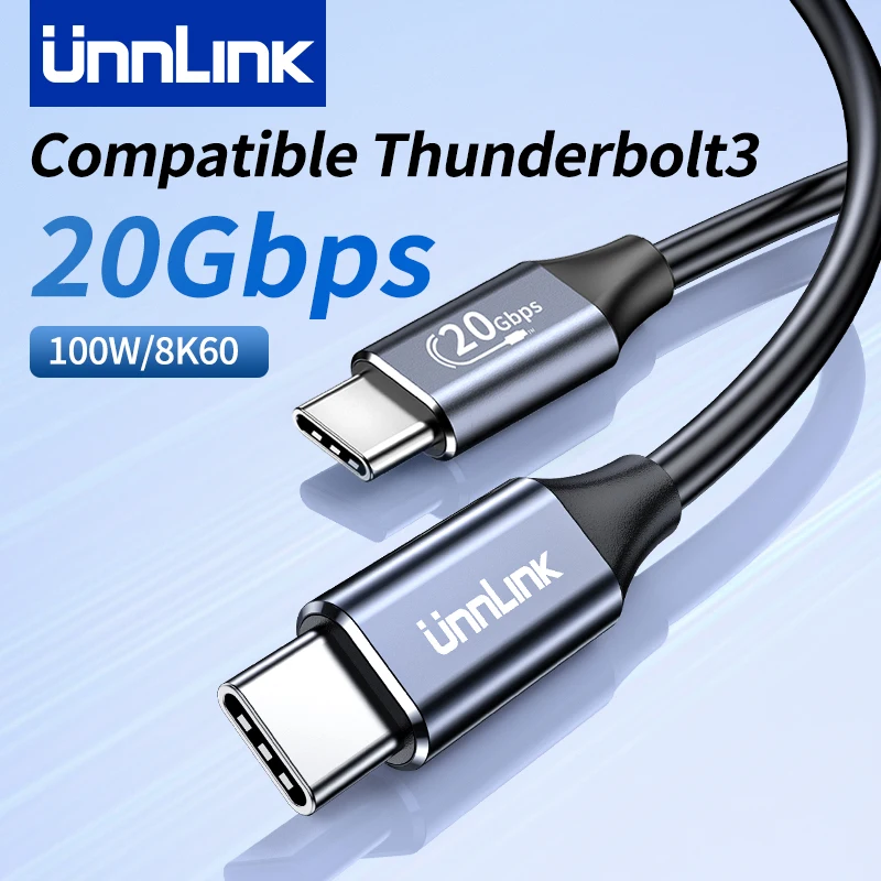 Unnlink-USB-3-2-Cable-20Gbps-PD-100W-Type-C-Fast-Charging-Cord-8K-60Hz ...