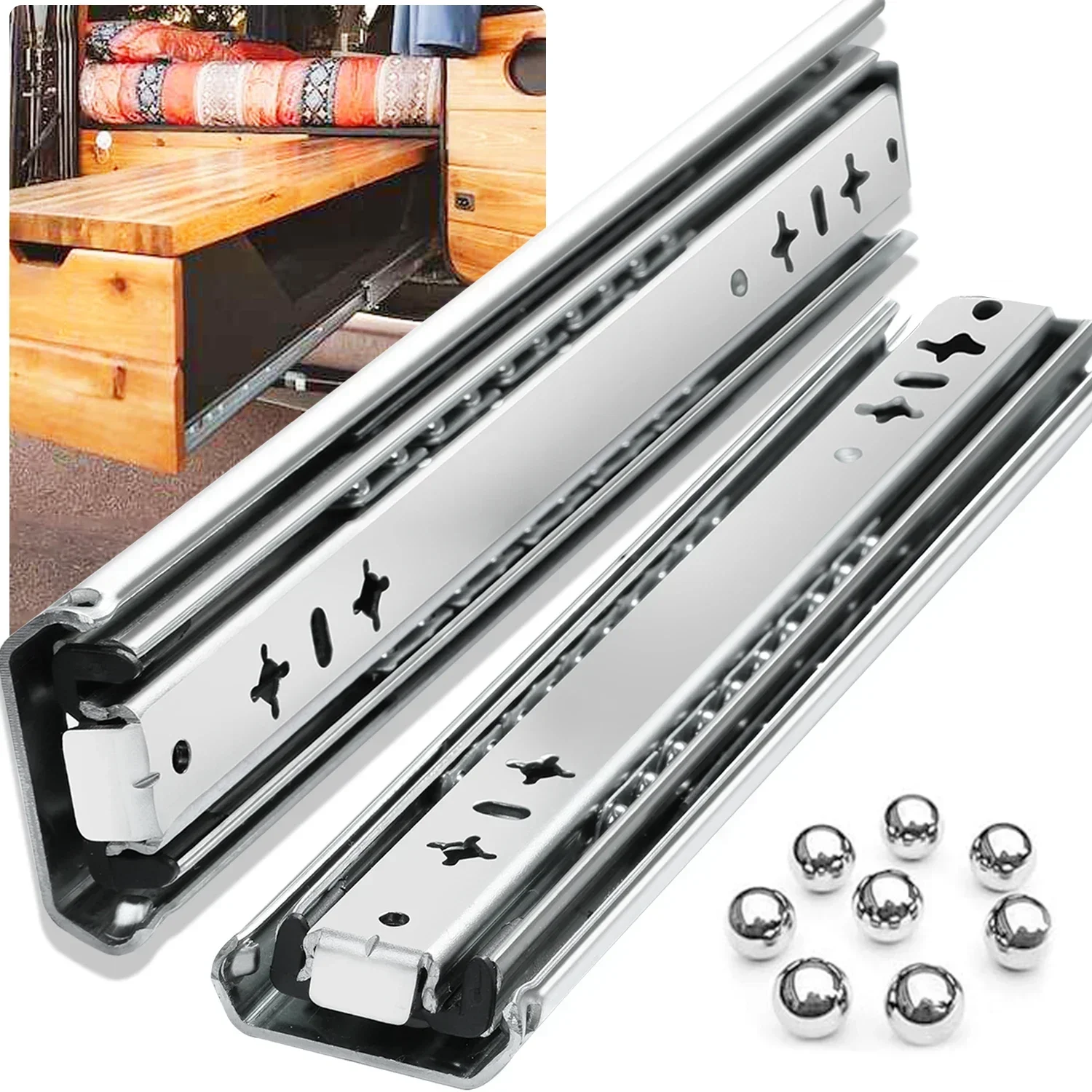 CXHIIA Slide Rail Heavy Duty Drawer Runners 250mm 300m 350mm 400mm 450m ...